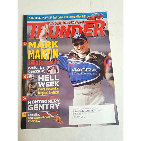 Nascar | Other | Vintage American Thunder Magazine Nascar Racing Mark ...